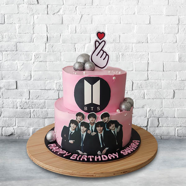 Order BTS Two Tier Cake Online | YummyCake