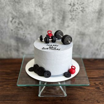 Buy Dumbbell Fitness Birthday Cake | YummyCake